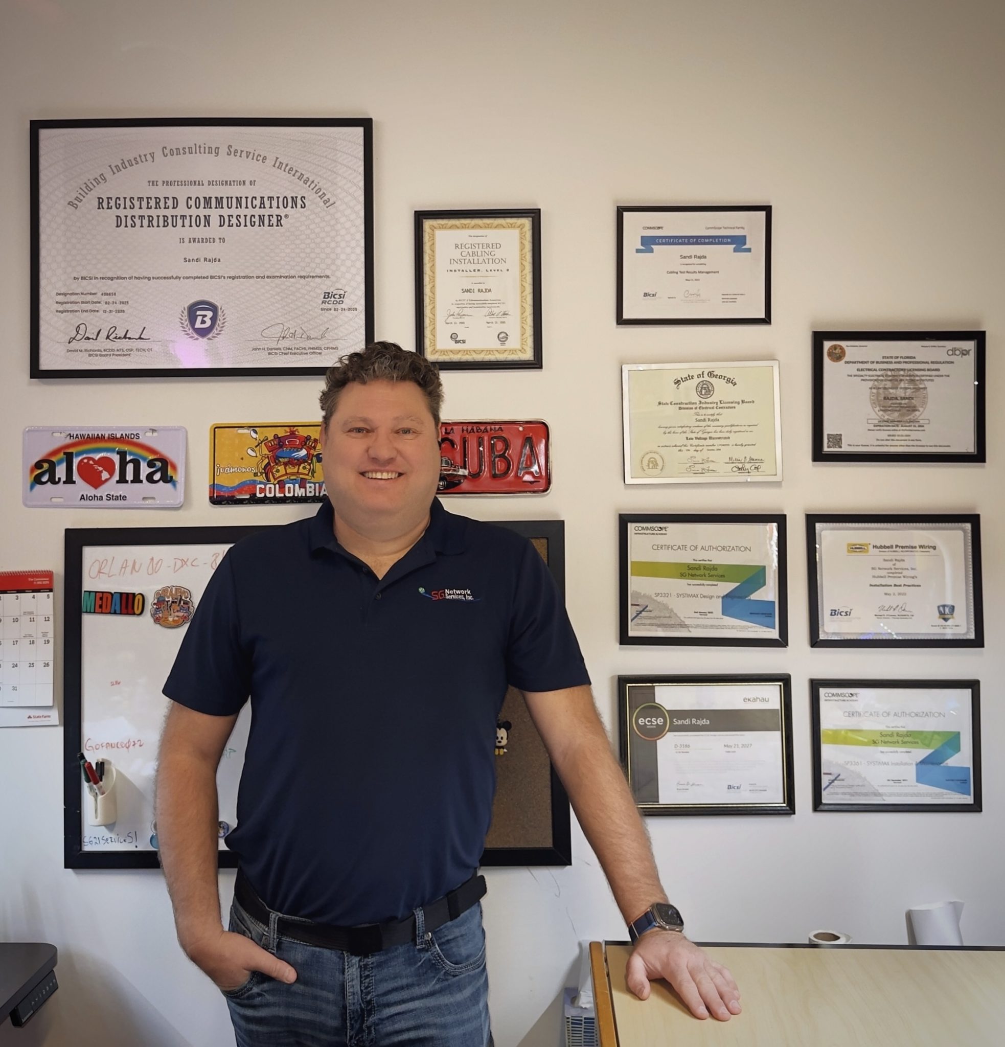 SG's Sandi Rajda Acquires His RCDD from BICSI - SG Network Services